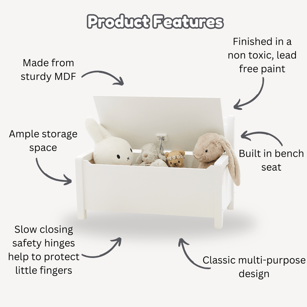 Buy Clover Toy Storage Bench by HipKids | Personalised Toy Box Online