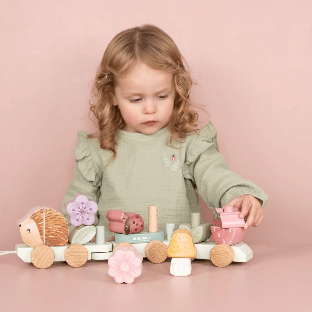 Buy Little Dutch Fairy Garden Stacking Train Hedgehog | HipKids Online