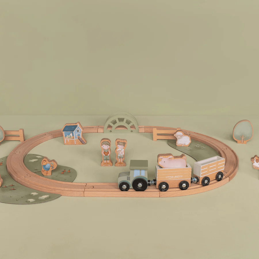 Buy Little Dutch Little Farm Wooden Train Track | HipKids Online