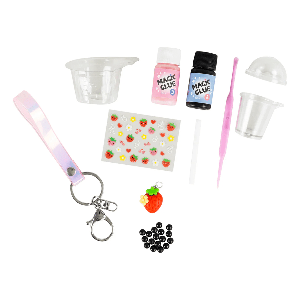 Buy Tiger Tribe Bag Charm Kit - Strawberry Bubble Tea | HipKids Online
