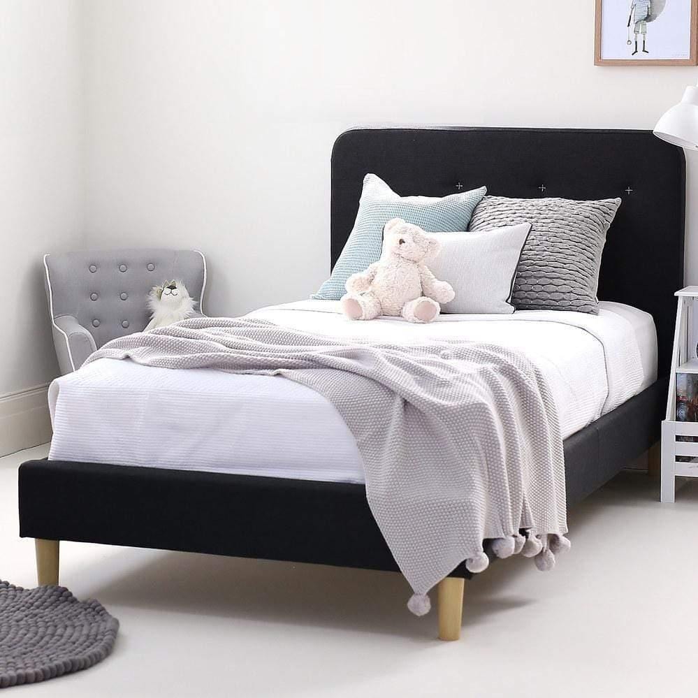 Buy Graphite - Linen Fabric Swatch | HipKids Online
