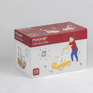 Buy Moover Wooden School Bus Baby Walker in Yellow | HipKids Online